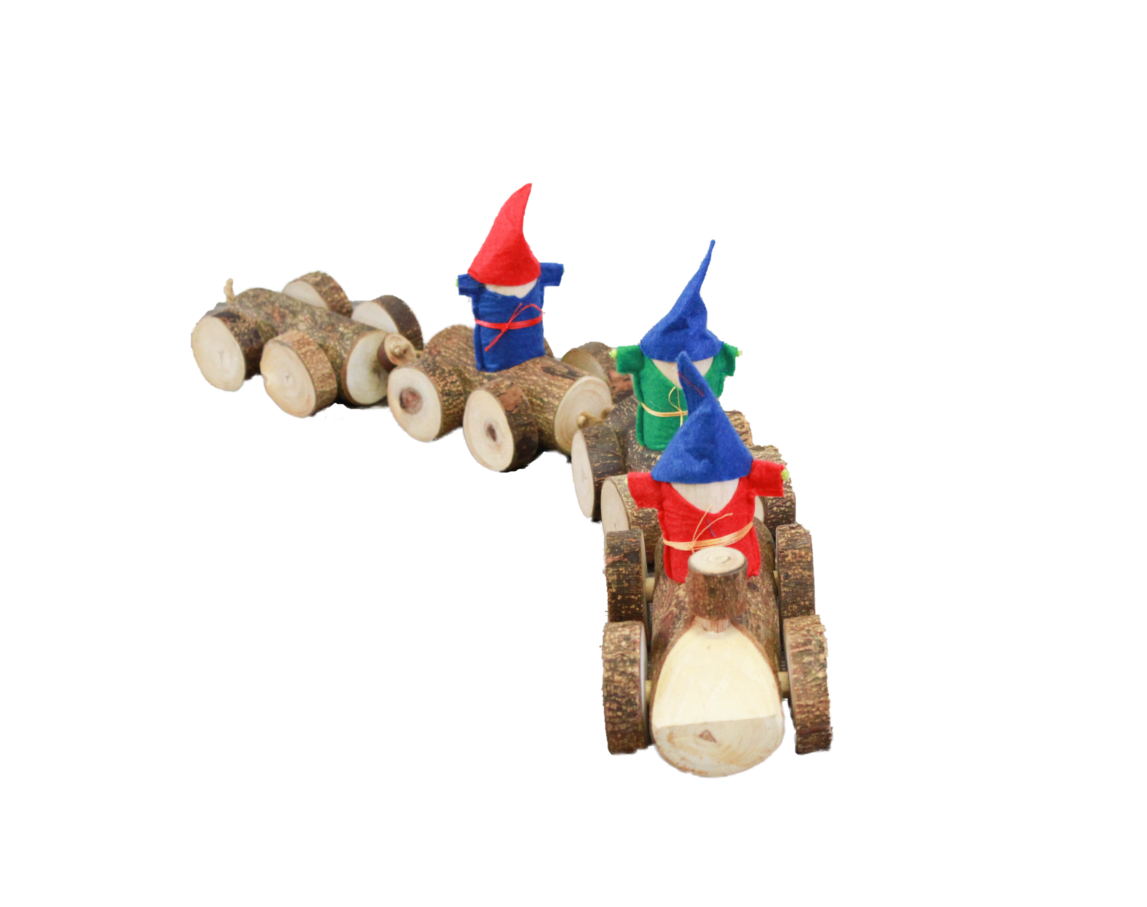 Wooden Log Train Toy Set for Creative Play | Plantation Timber